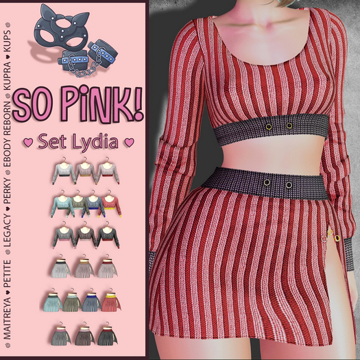 Second Life Marketplace So Pink Set Lydia Full Pack